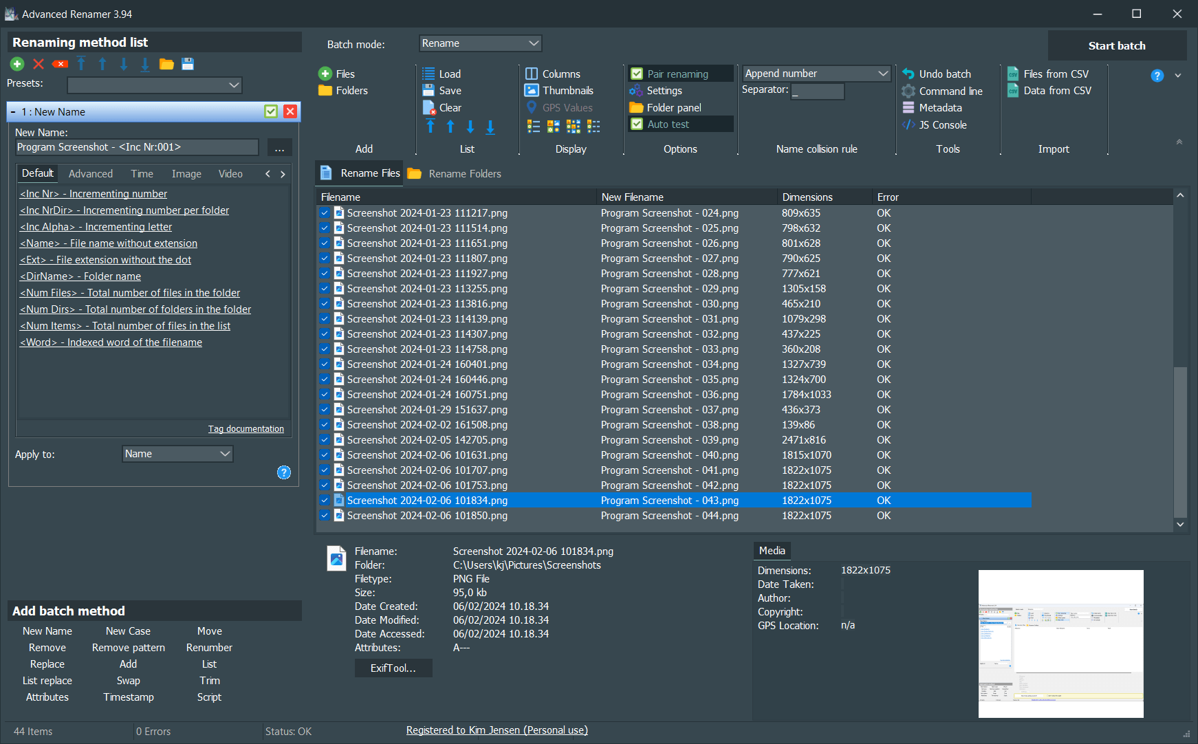 Advanced Renamer - Download
