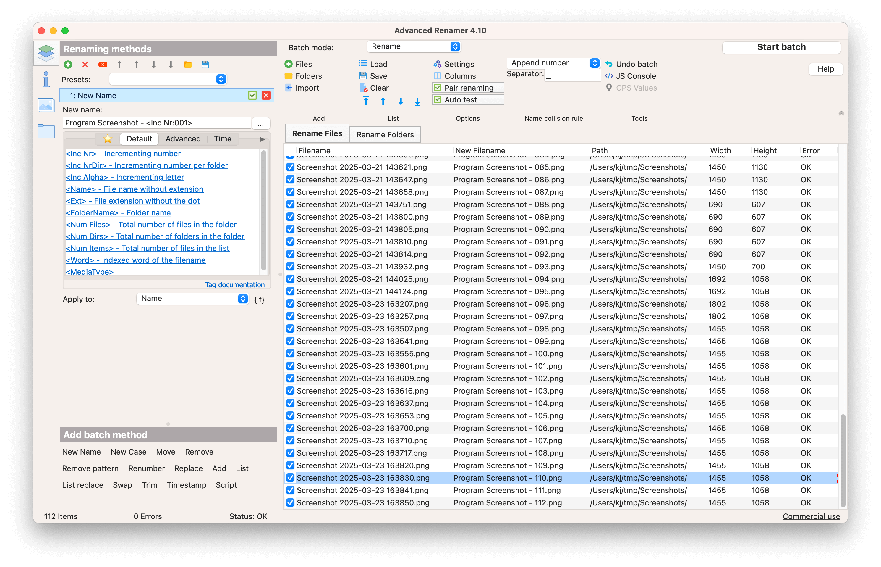 Advanced Renamer For MacOS Free And Powerful File Renaming Tool